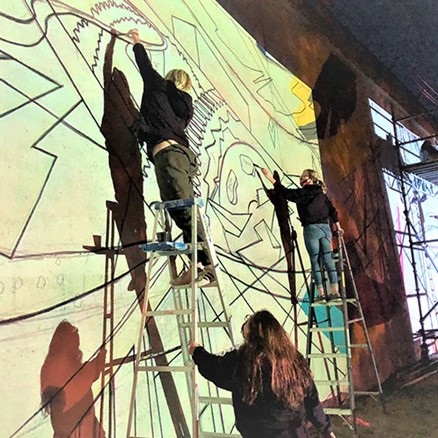 Work on Andrews Avenue Memory Mural continues | academics.ysu.edu